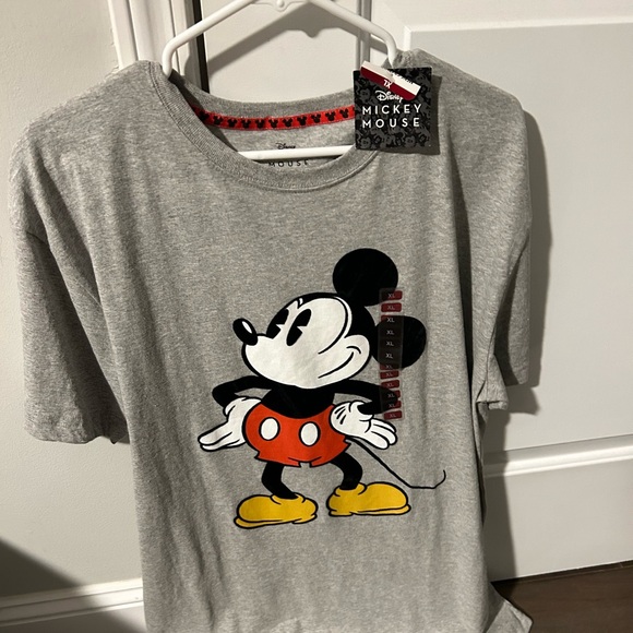 Disney | Tops | Xl Grey Mickey Mouse Tshirt | Poshmark